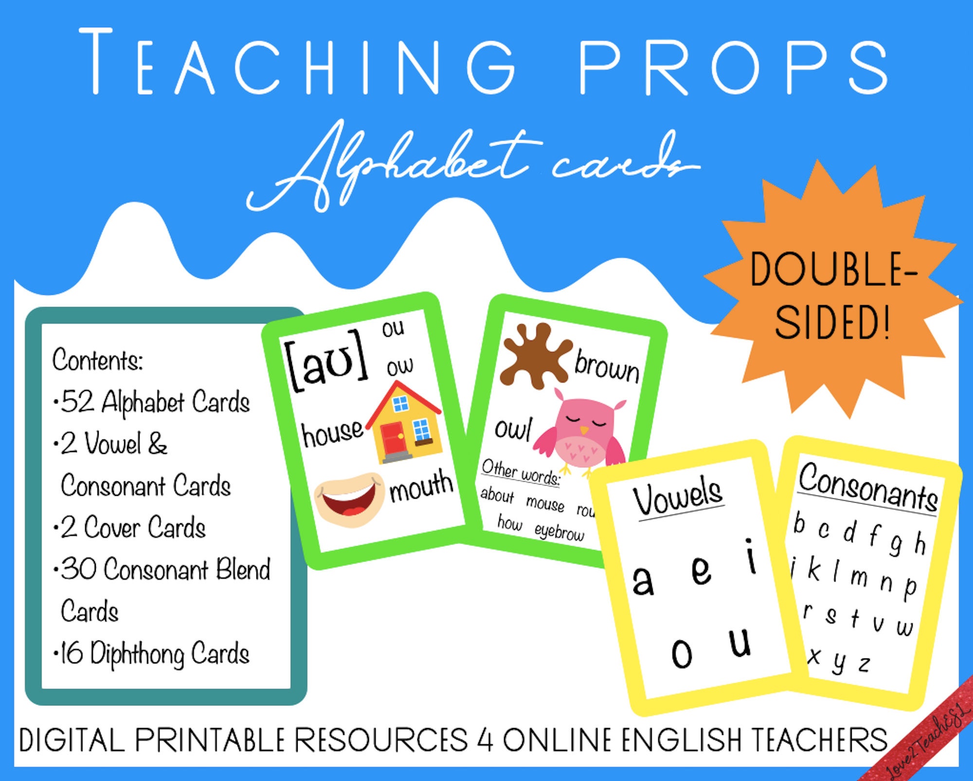 Teaching ESL Alphabet Cards | Teaching Props | Printable Resources for ...