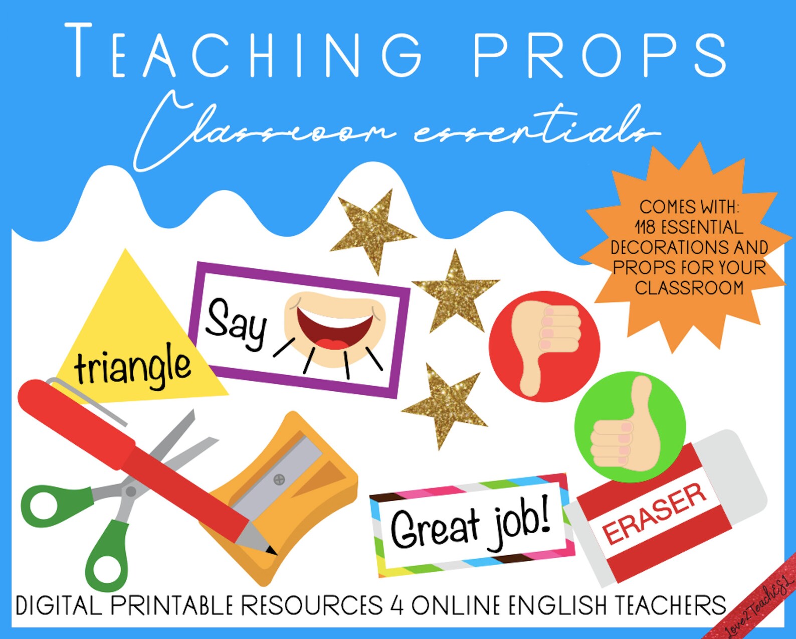 Teaching ESL Classroom Essentials Props | Printable Resources for ...