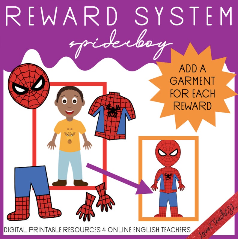 Teaching ESL Reward Systems Bundle 5 Superhero Edition Printable ...