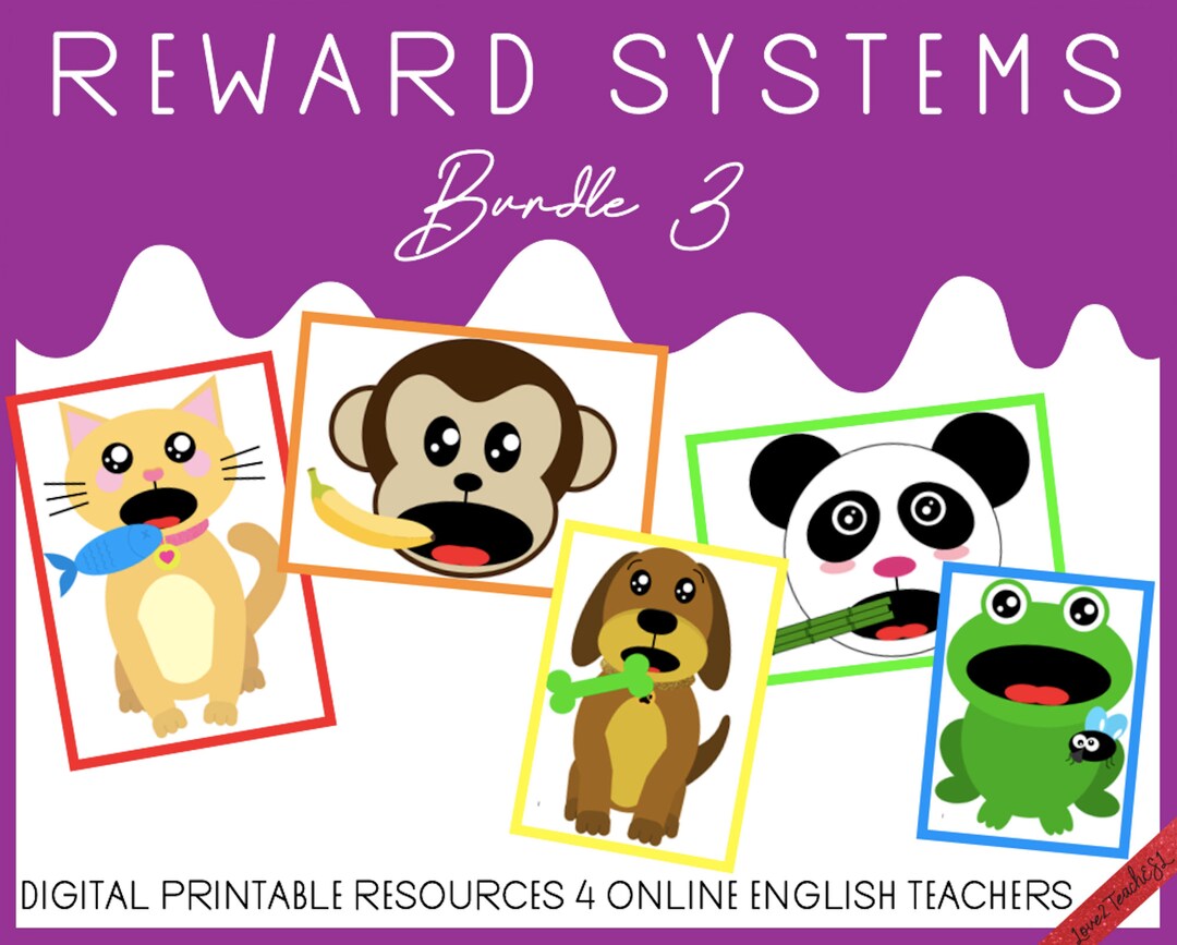 Teaching ESL Reward Systems Bundle 3 | Feed the Animals Edition ...