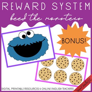Teaching ESL Reward Systems Bundle 6 | Feed the Monster Edition ...