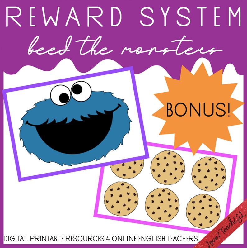 Teaching ESL Reward Systems Bundle 6 | Feed the Monster Edition ...