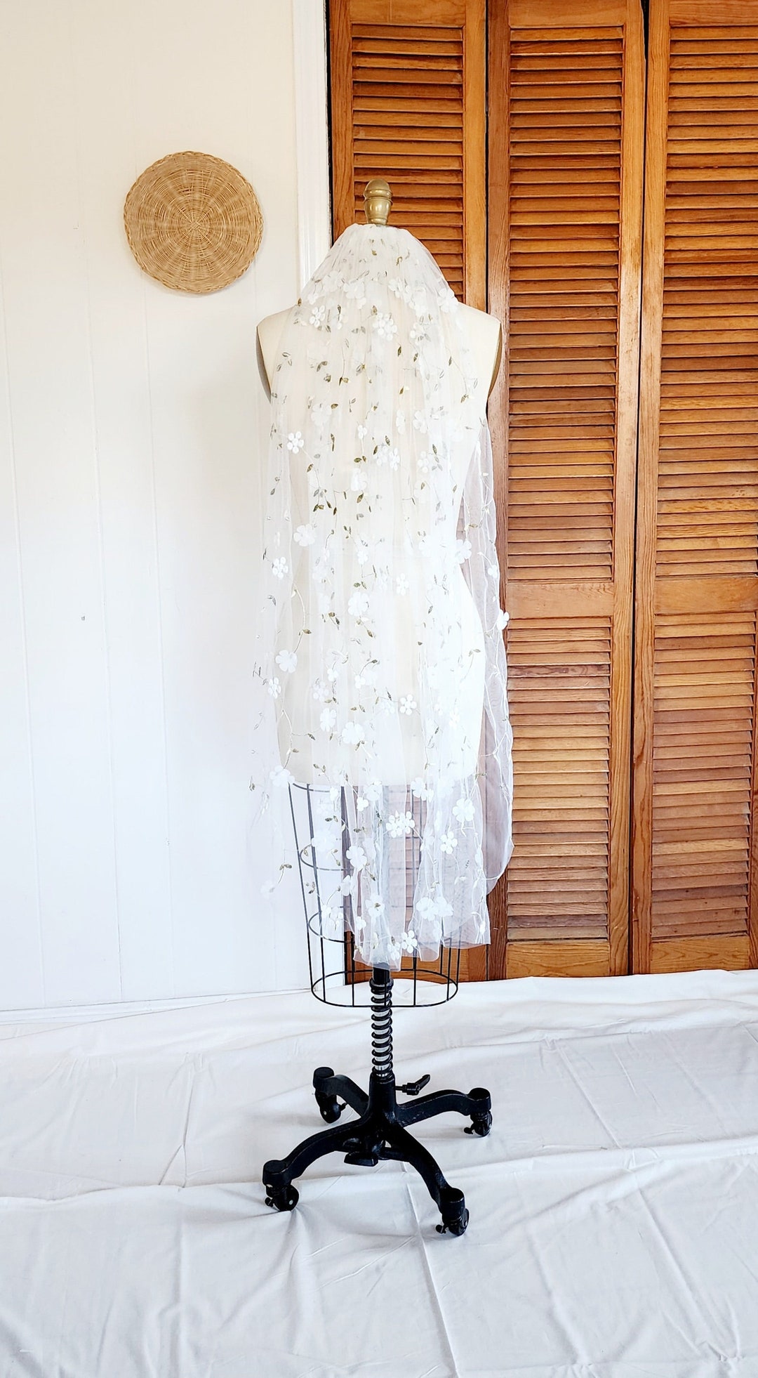 Wedding Veil,floral Veil, Ivory Wedding Veil, Enchanted Wedding Veil - Etsy