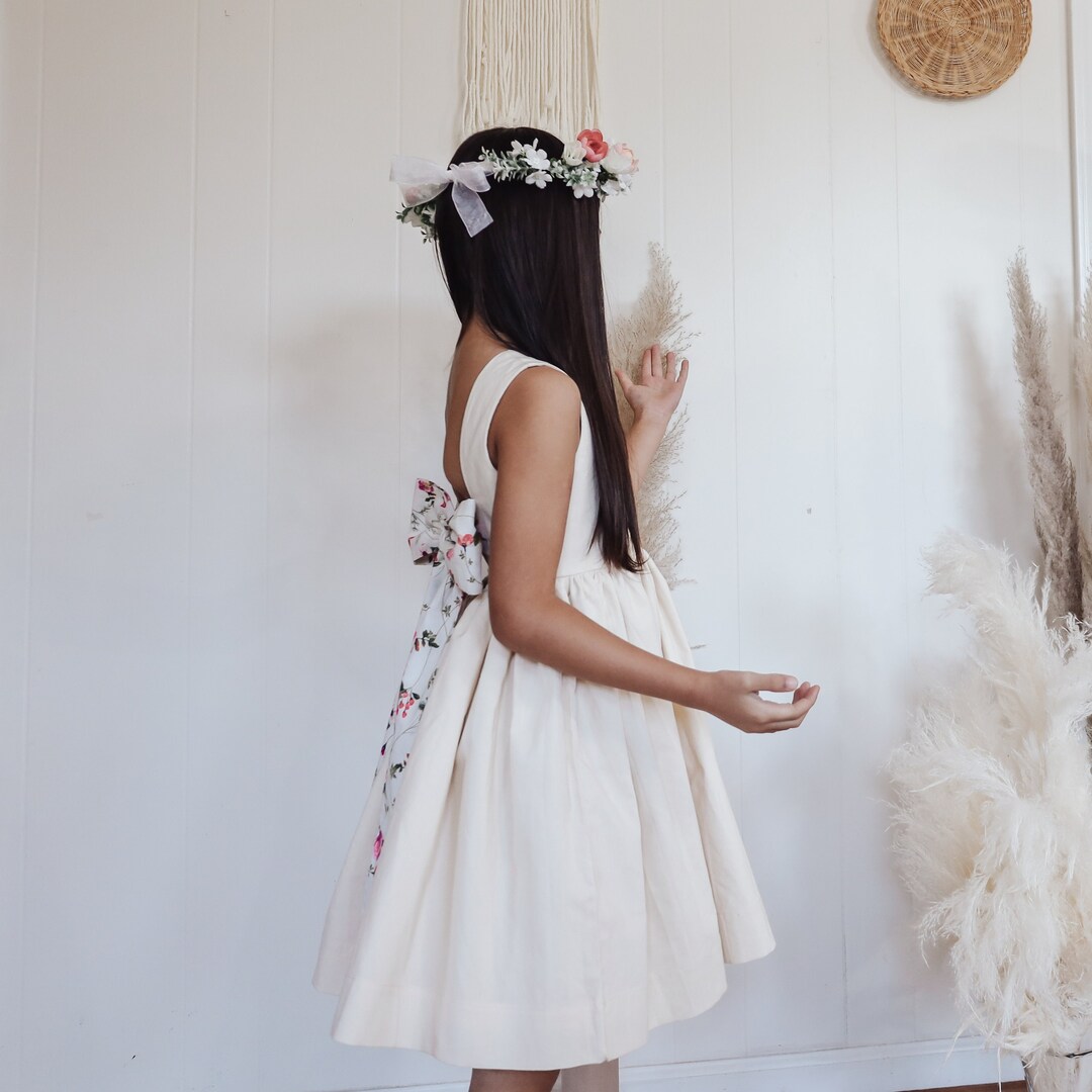 Spring Wedding Flower Girl Dress, Ivory, White , Flower Girl White ...