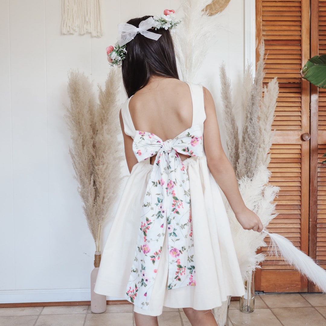 Spring Wedding Flower Girl Dress, Ivory, White , Flower Girl White ...