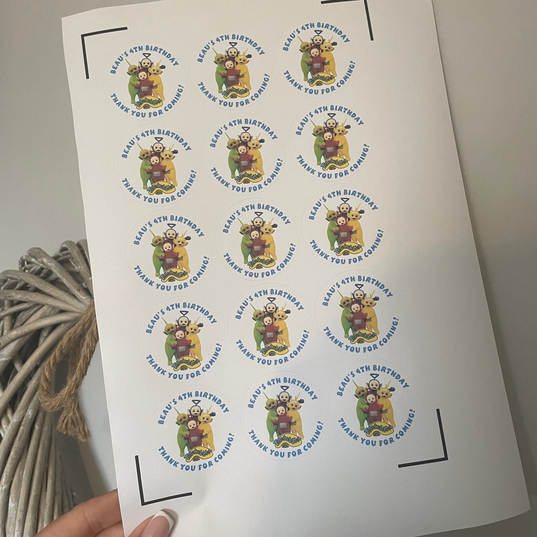 Teletubbies Party Bag Stickers - Etsy