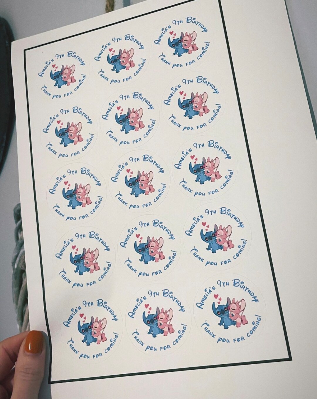 Stitch Party Bag Stickers - Etsy UK