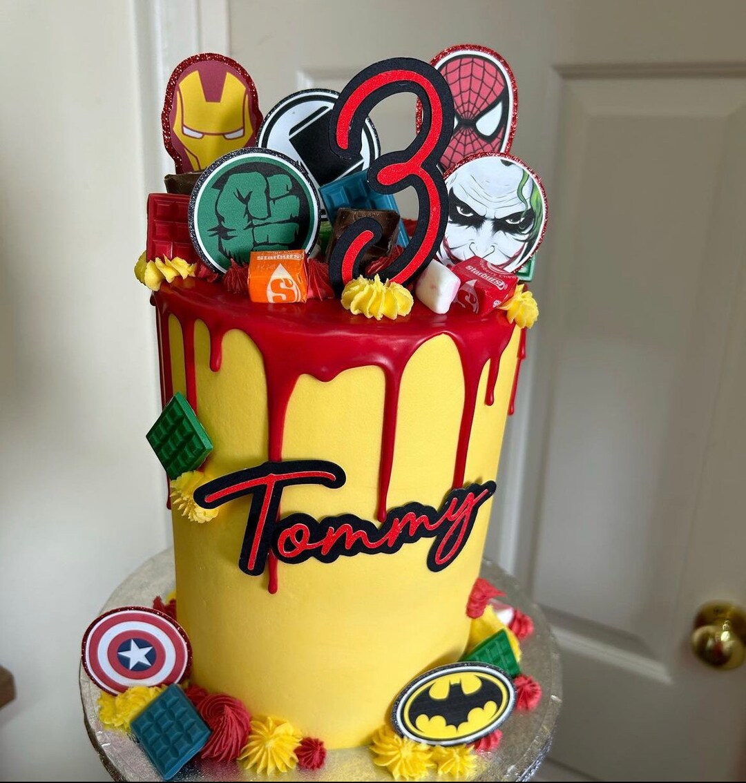 Marvel Cake Topper - Etsy