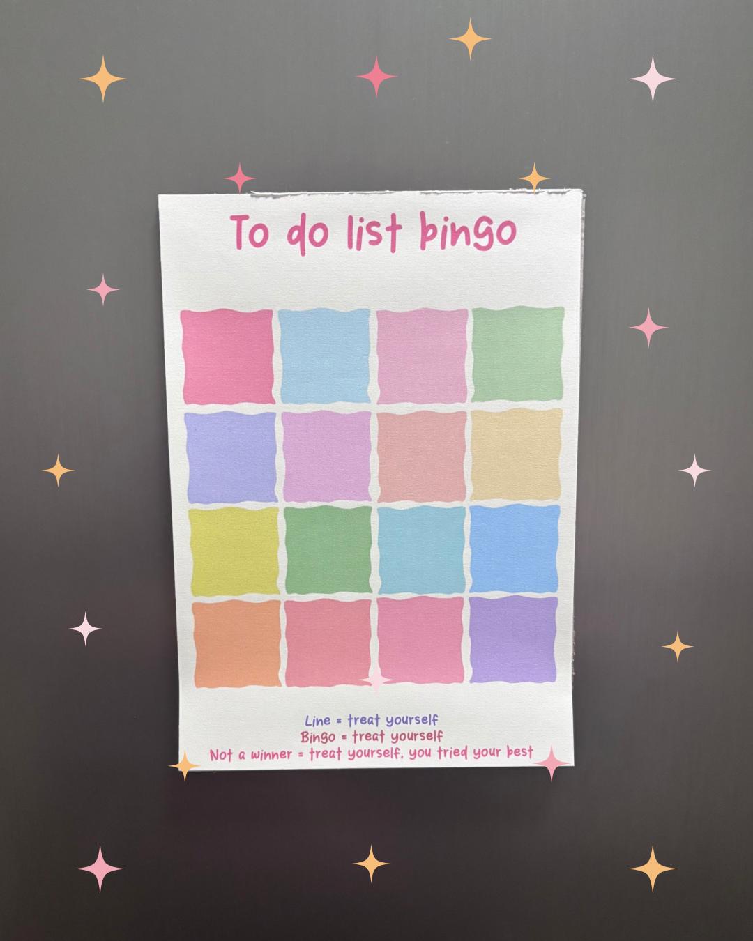 To-do List Bingo Tracker: Fun Chore Chart (digital Download) - Etsy