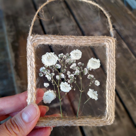 Pressed flower suncatcher frame Dark academia Cottagecore room | Etsy