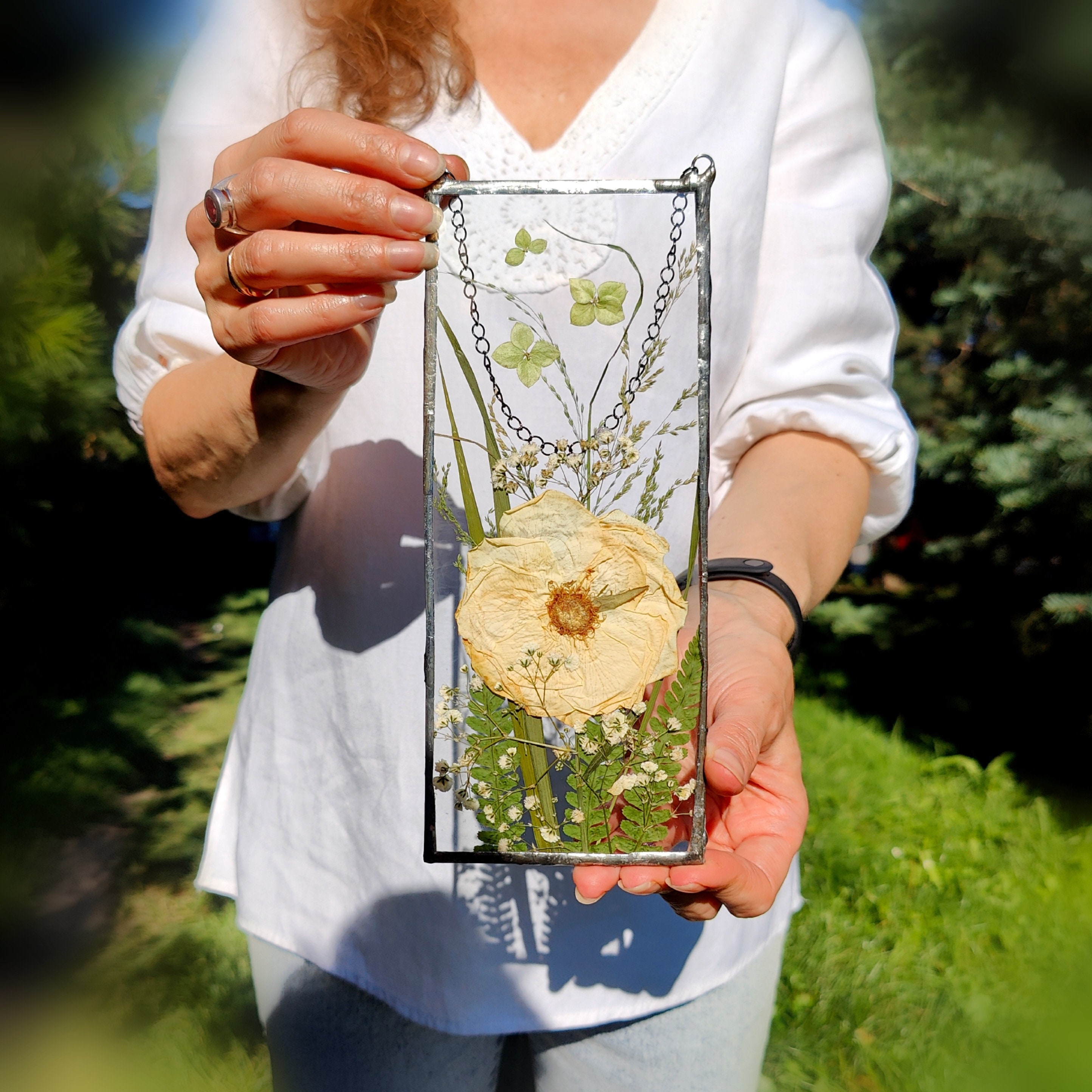 Herbarium Frame Pressed Flower Frame Suncatcher Dried Flower Art Wall ...