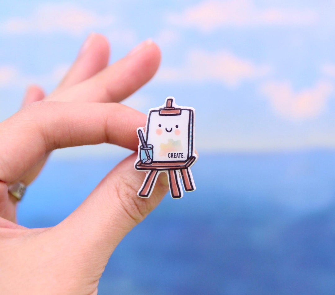 Artist Easel Pin Brooch, Gift for Artist, Artist Brooch, Paint Canvas ...