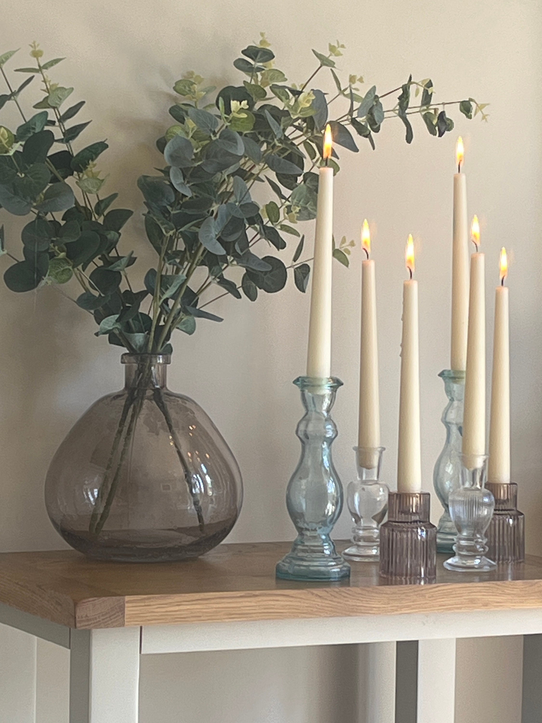Cream Taper Candles / Dinner Candles / Pack of 6 / 25cm Long ...