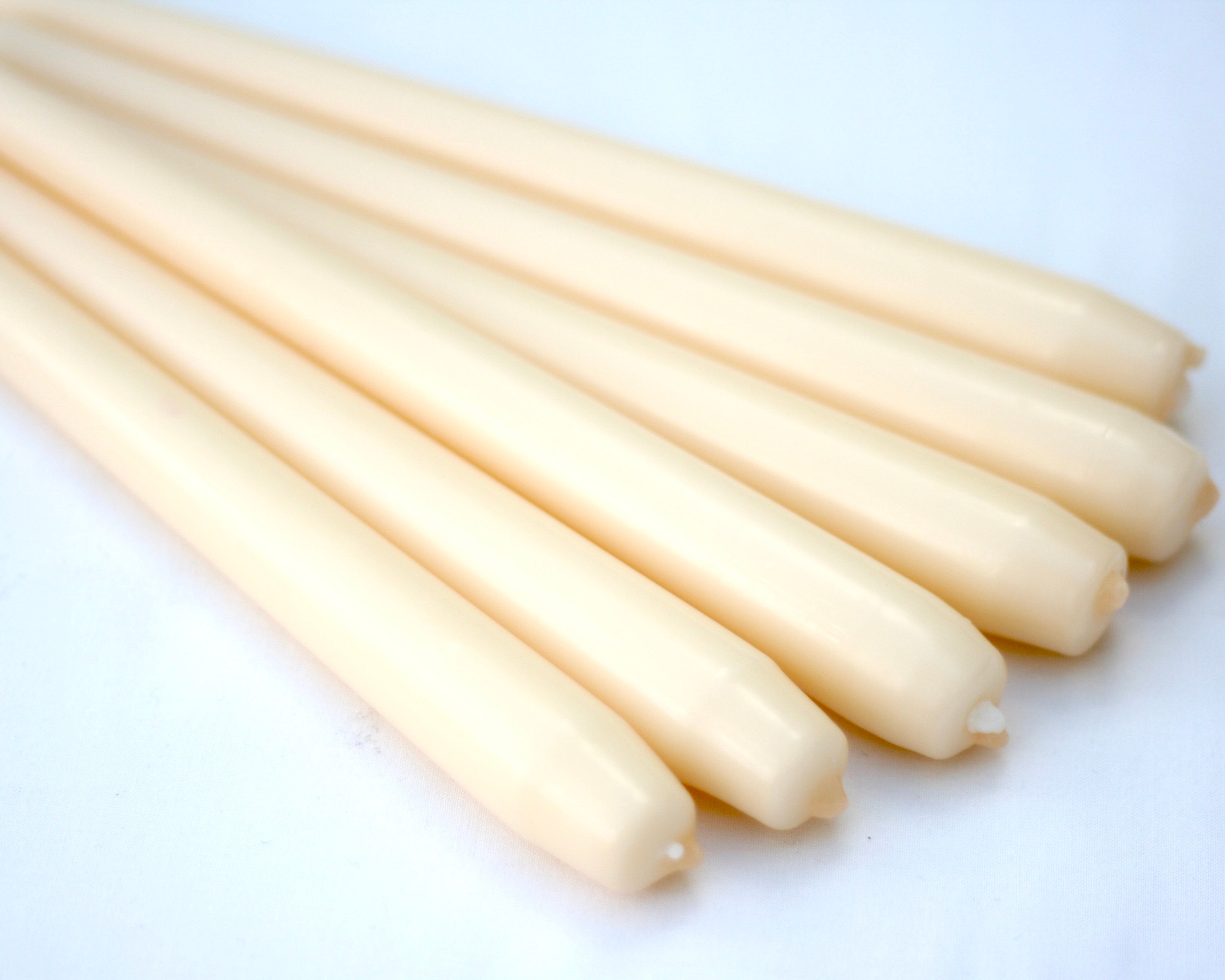 Cream Taper Candles / Dinner Candles / Pack of 6 / 25cm Long ...
