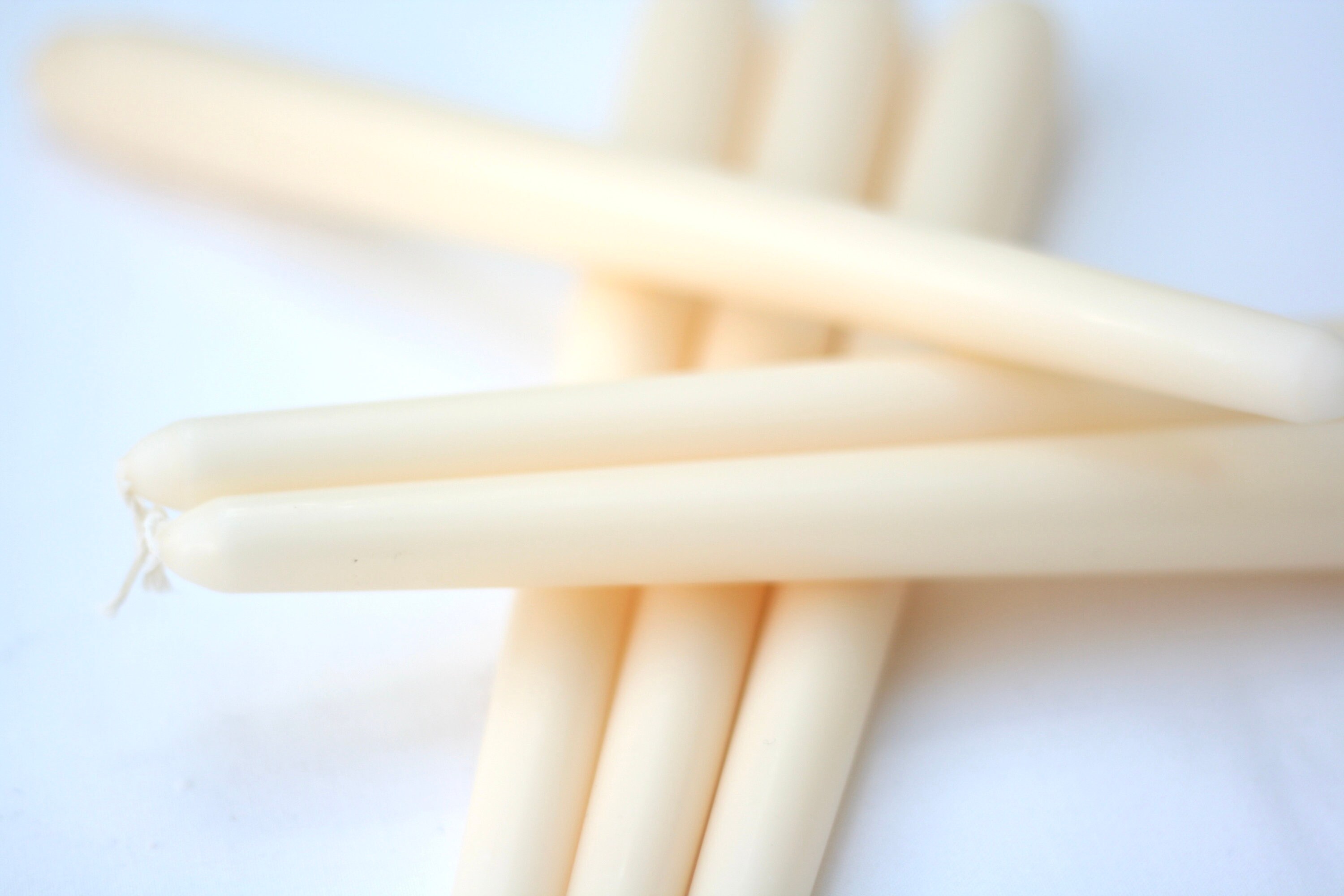 Cream Taper Candles / Dinner Candles / Pack of 6 / 25cm Long ...