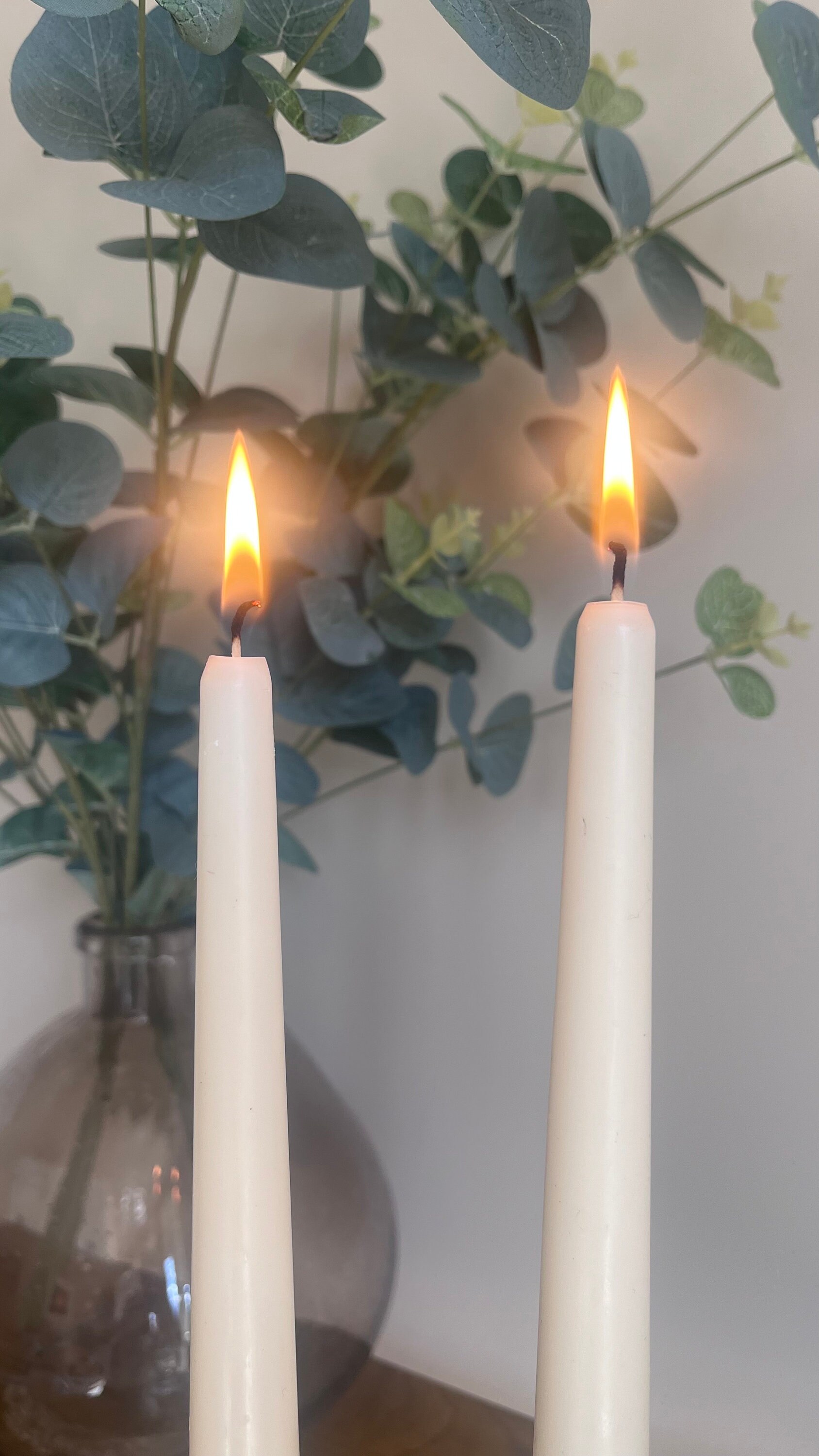 Cream Taper Candles / Dinner Candles / Pack of 6 / 25cm Long ...