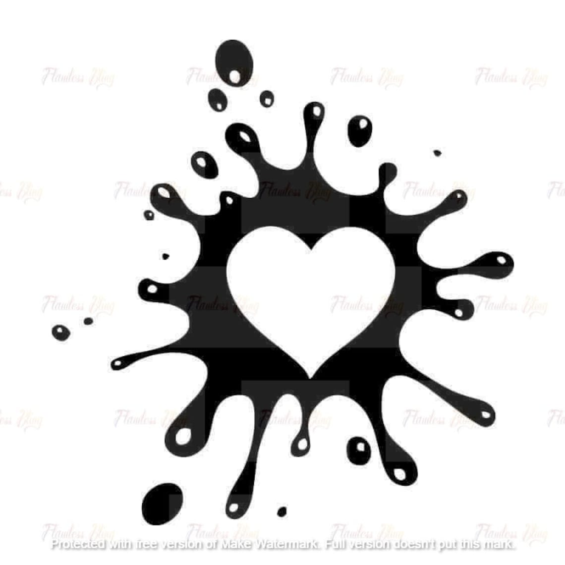 Splatted Heart - Etsy