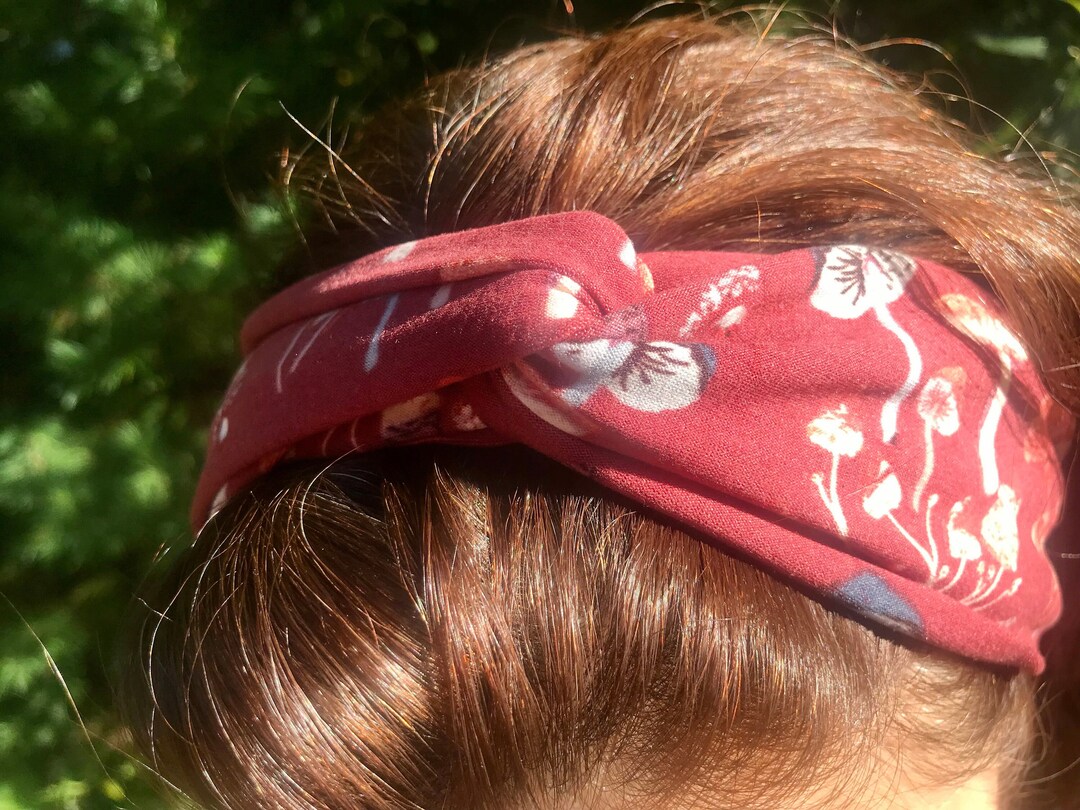 Toadstools Twist Headband | Boho Knot Headband, Soft Turban Style, Yoga ...