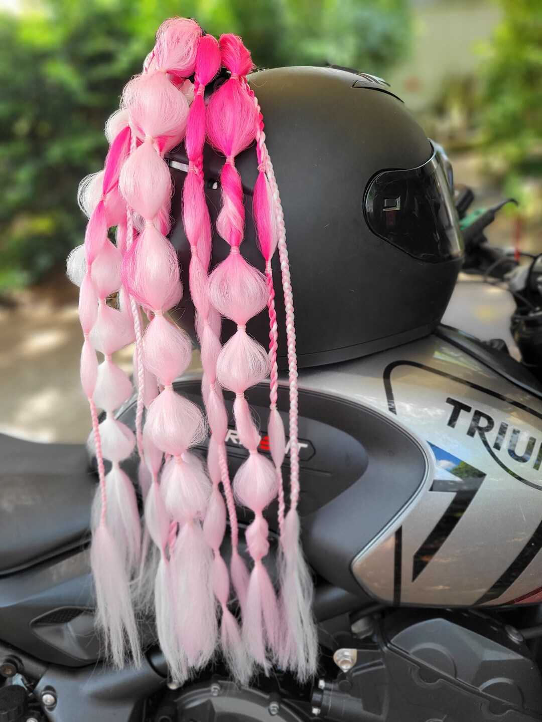 Biker Braids, Bubble Gum, Rave Braid, Helmet Ponytail, Helmet Flair ...