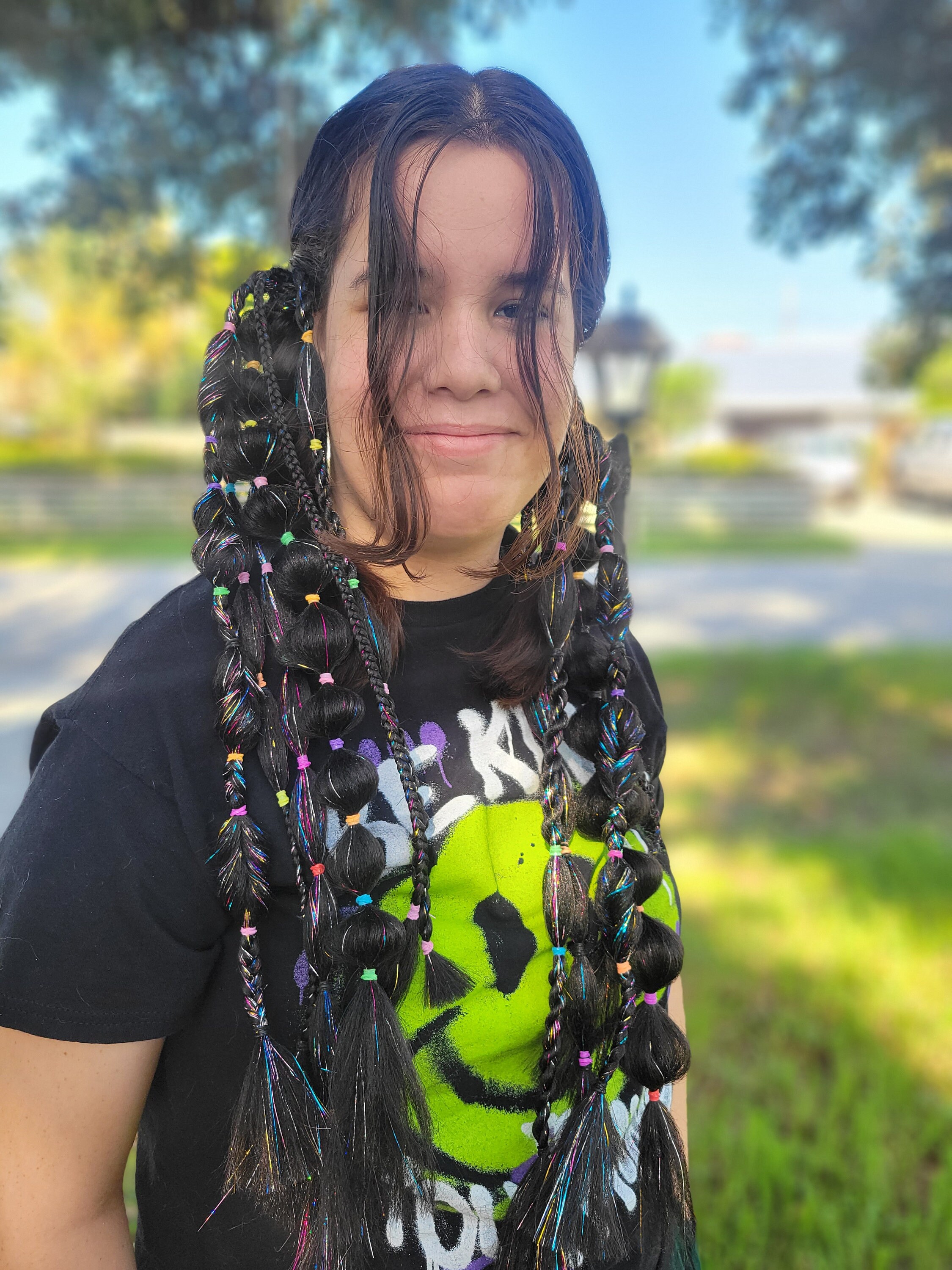 Biker Braids, Harley Quinn Pigtails, Rave Braid, Helmet Ponytail ...