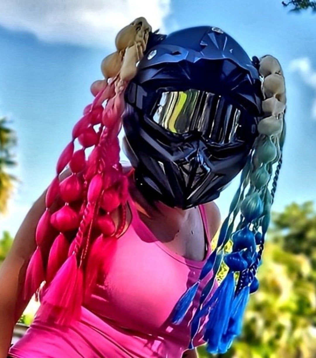 Biker Braids, Harley Quinn Pigtails, Rave Braid, Helmet Ponytail ...