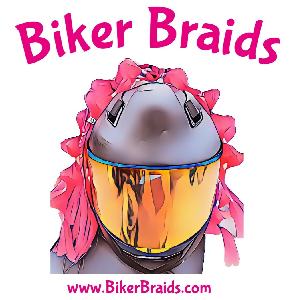 Biker Braids Helmet Attachment, Rave Braid, Helmet Ponytail, Helmet ...