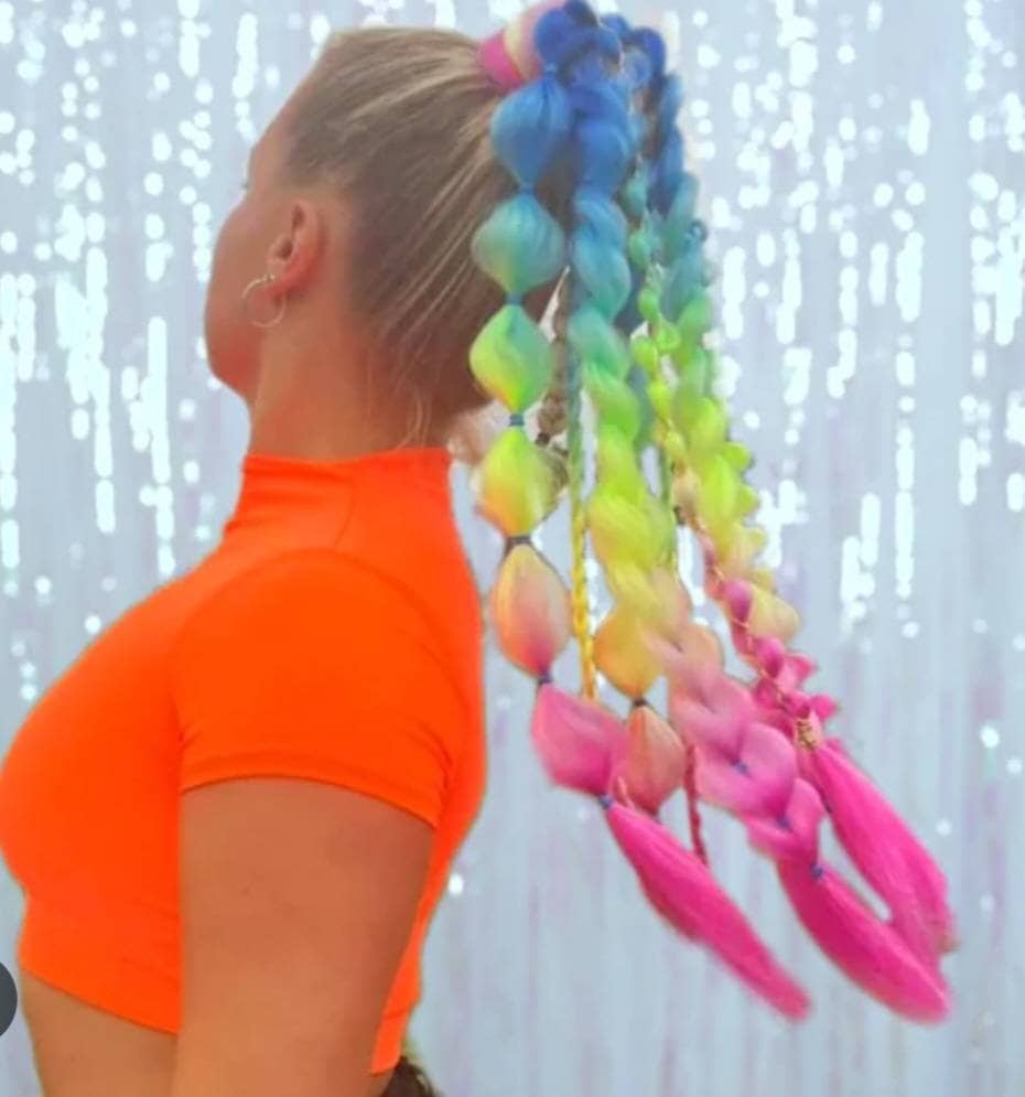 Pixie Locks Biker Braids, Rave Braid, Helmet Ponytail, Helmet Flair ...