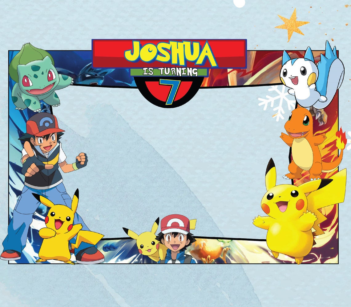 Pokemon Photo Booth Pokemon Photo Frame Pokemon Pokemon | Etsy