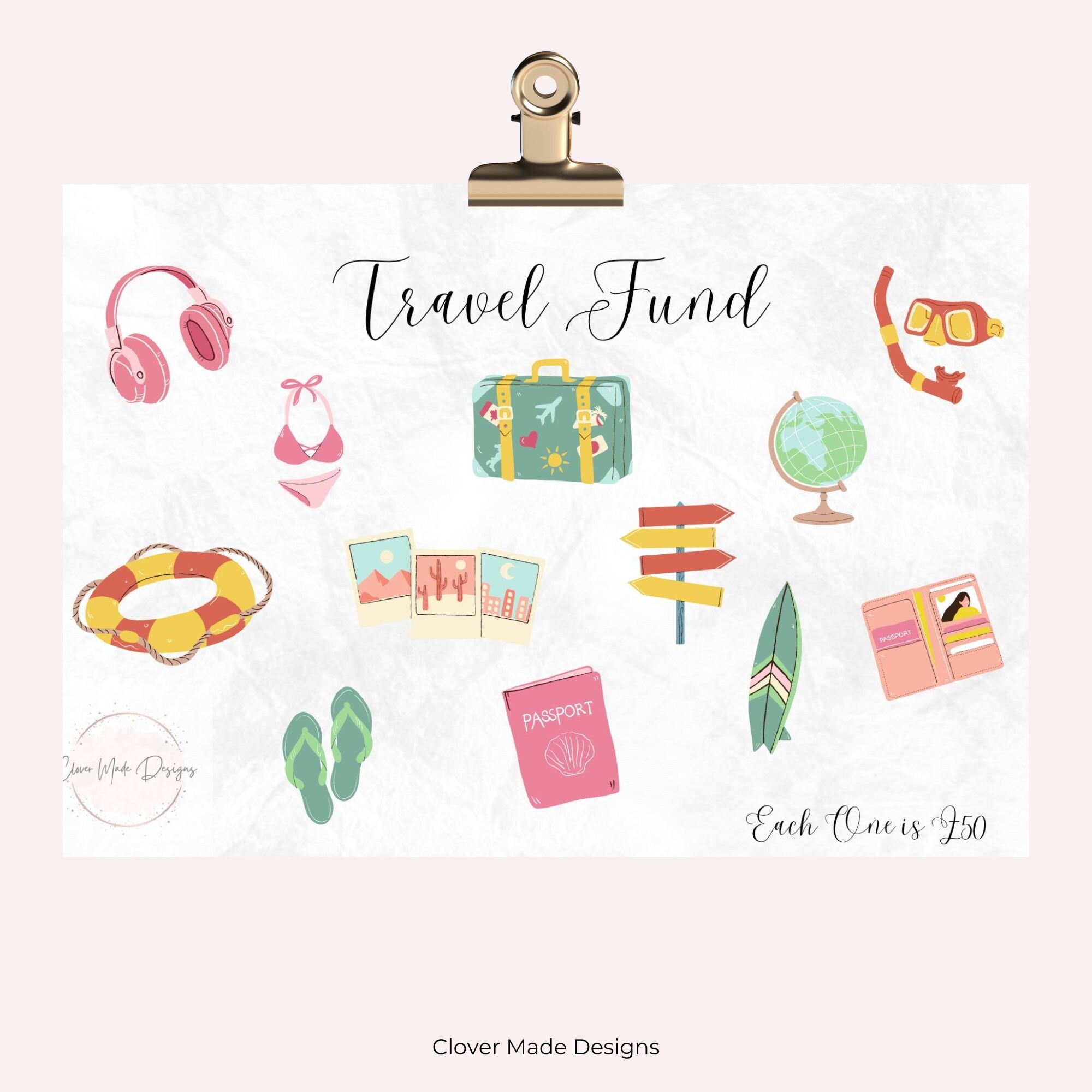 Digital Download Travel 50 Pound Sinking Fund, Budget Binder, Saving ...