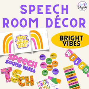 Speech Room Décor | Bright Vibes Color Theme | Astrobright Theme ...