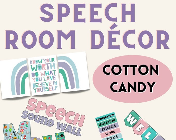 BOHO Rainbow Speech Room Décor Modern Theme Digital - Etsy
