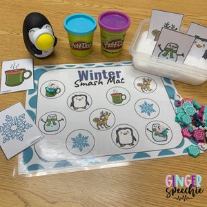 Winter Smash Mats and Sensory Bin Cards | Parent Activities | Sensory ...