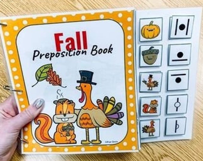 Fall Preposition Interactive Book | Parent Activities | Language DIY ...