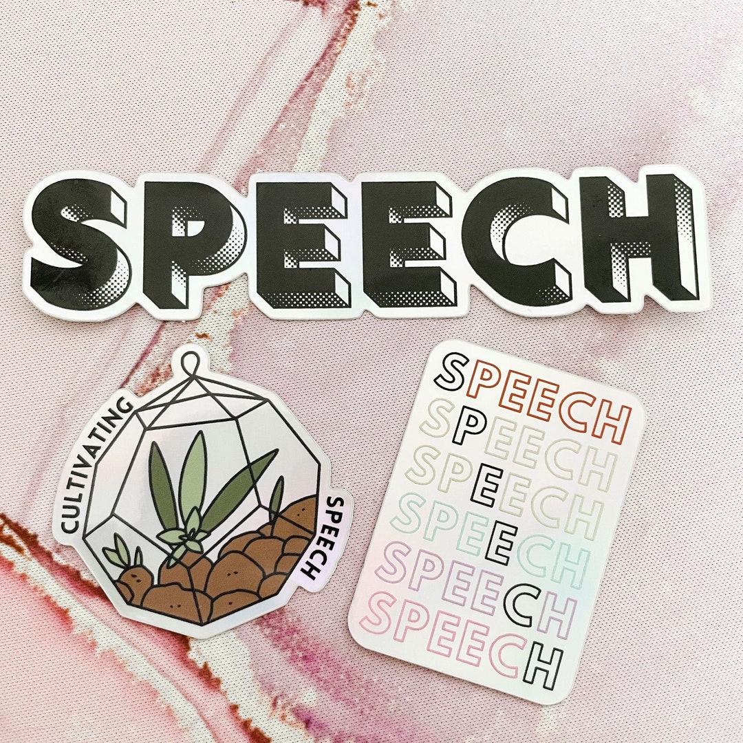 Speech Holographic Sticker Bundle SLP Gift Speech Therapy Sticker - Etsy