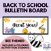 Back to School Bulletin Board Bee Theme Student Coloring Setting Goals ...