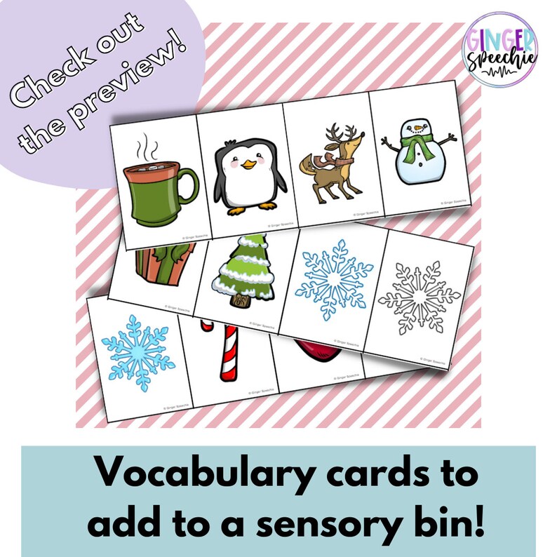 Winter Smash Mats and Sensory Bin Cards Parent Activities - Etsy