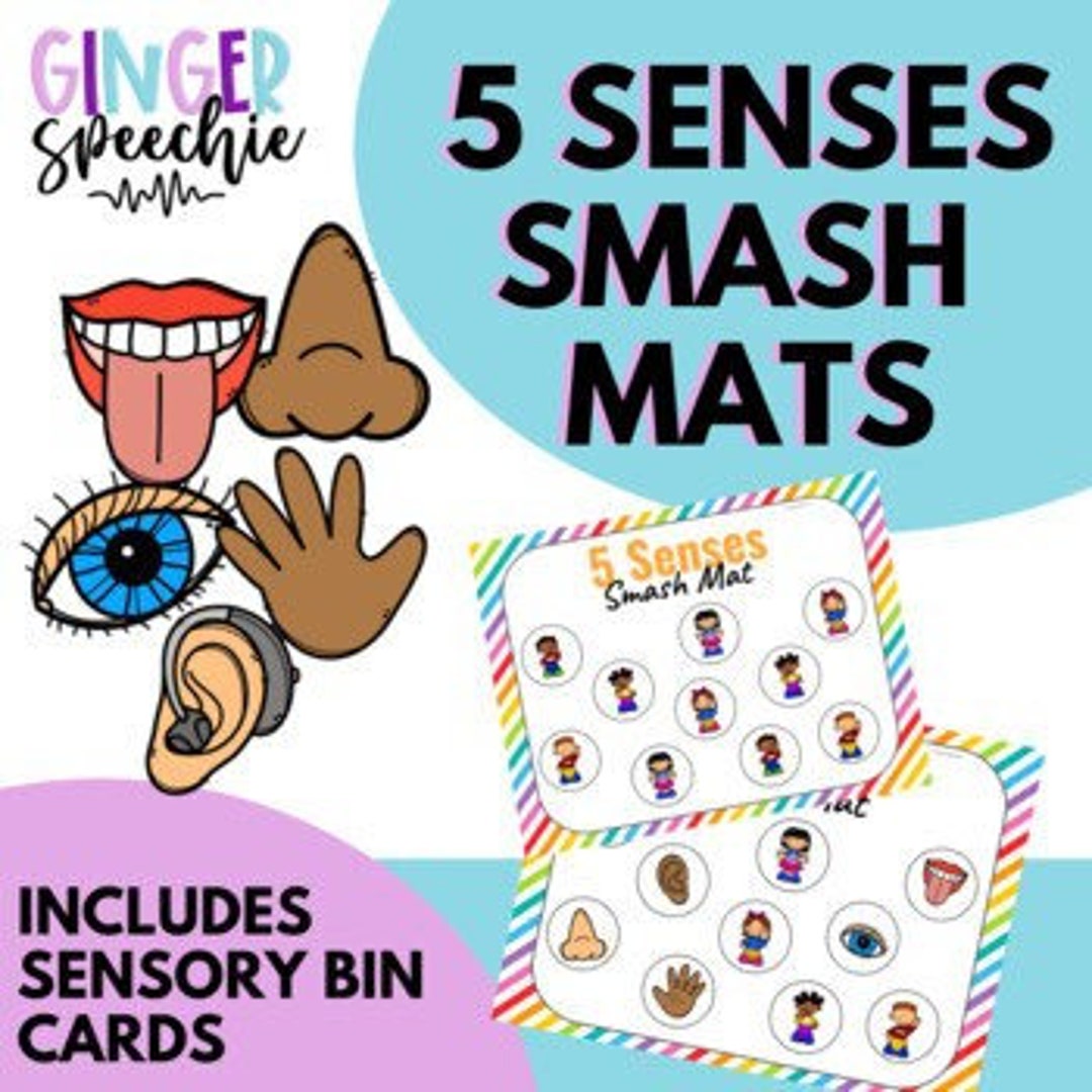 5 Senses Smash Mats and Sensory Bin Cards | Parent Activities | Sensory ...