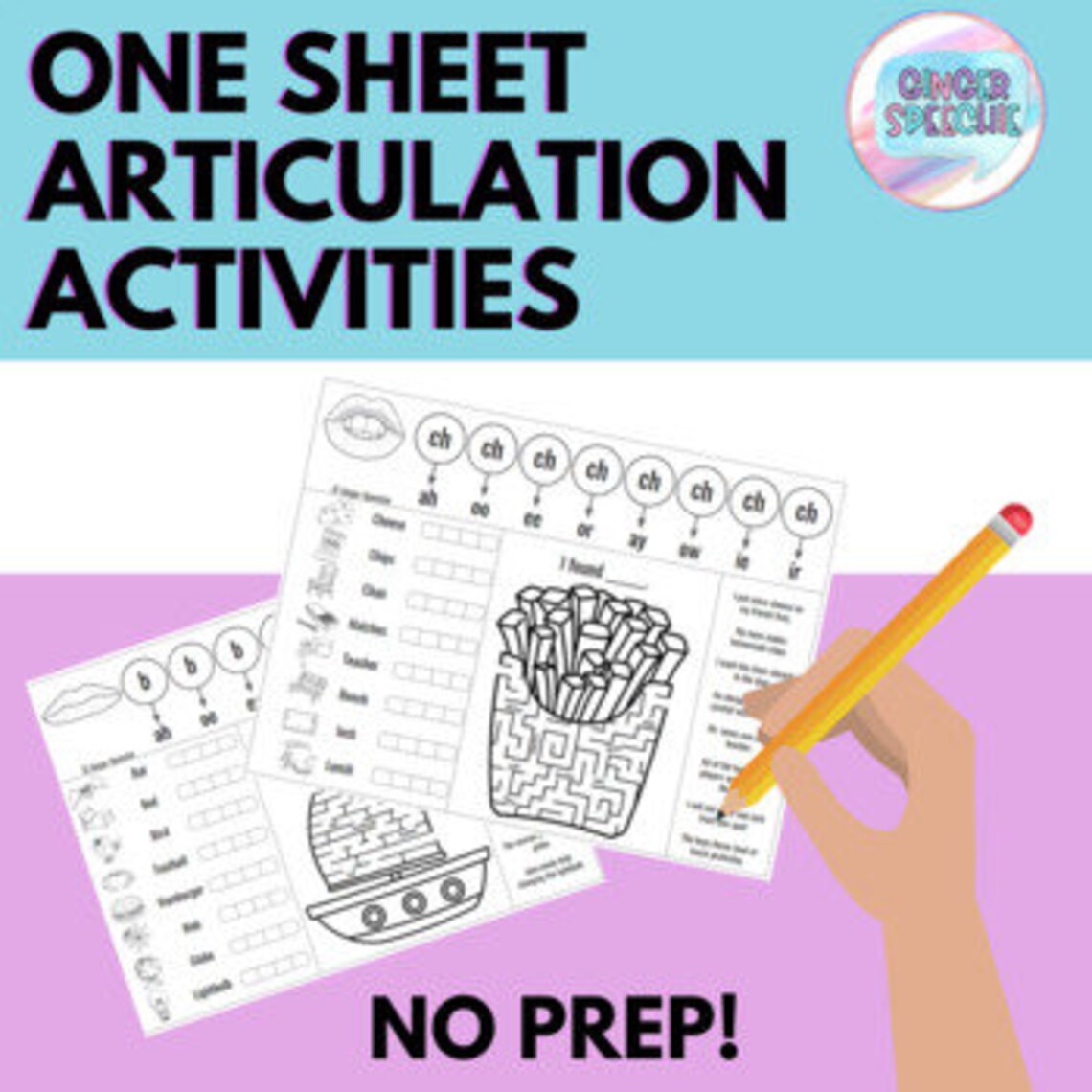 One Sheet Articulation Activities Must Have Speech Therapy - Etsy