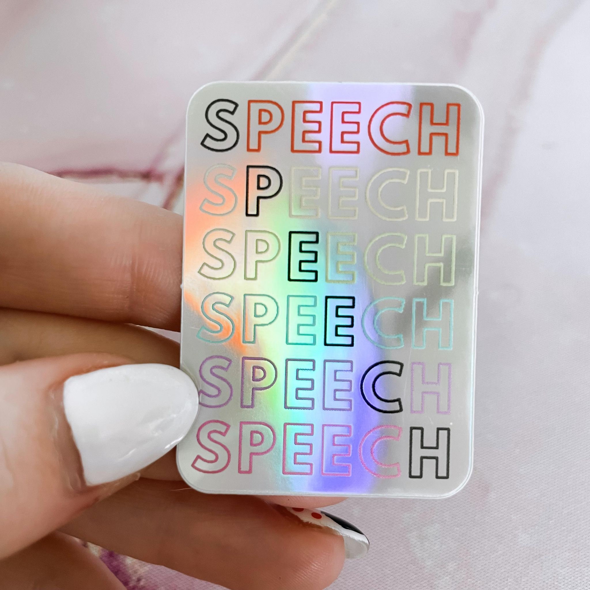 Speech Holographic Sticker Bundle SLP Gift Speech Therapy - Etsy