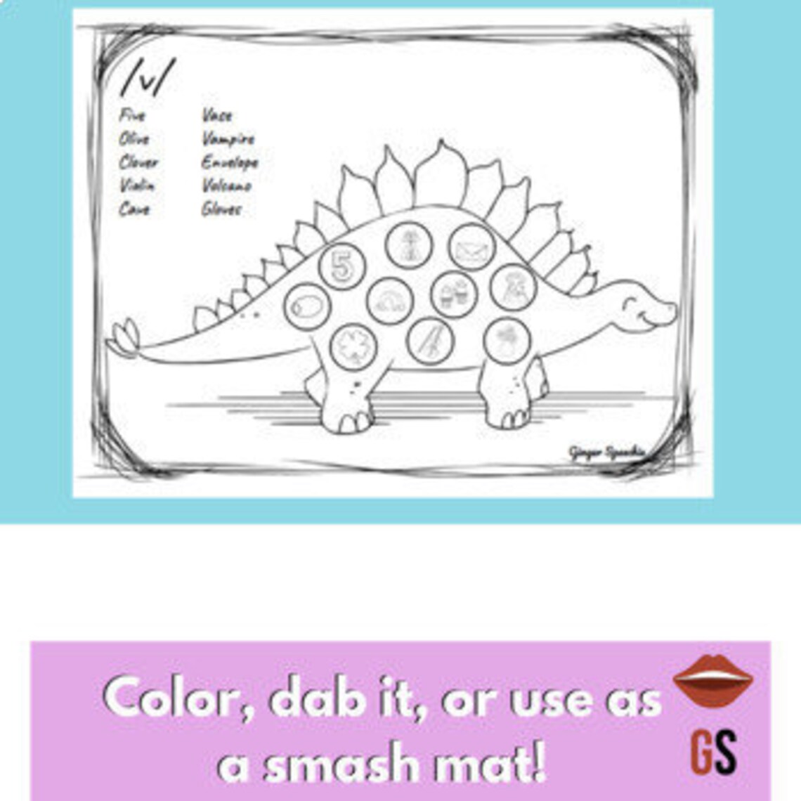 No Prep Dinosaur Articulation Coloring: All Sounds Digital - Etsy