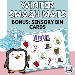 Winter Smash Mats and Sensory Bin Cards | Parent Activities | Sensory ...