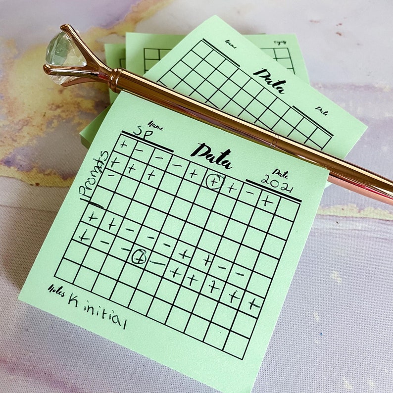 Data Sticky Notes Speech Therapy SPED Data Collection - Etsy