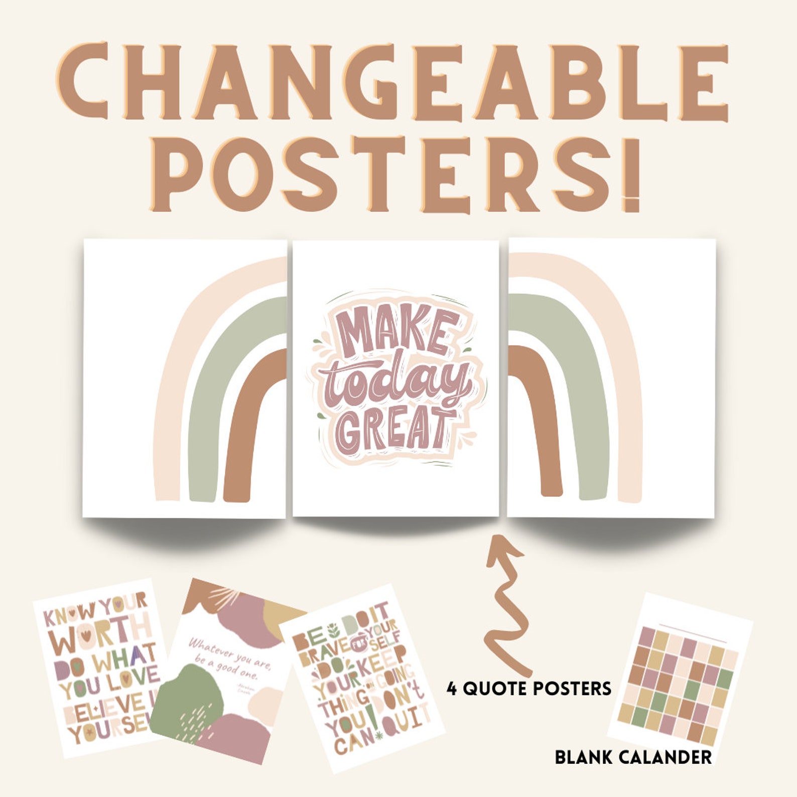 Speech Room Décor Natural Vibes Color Theme Digital - Etsy