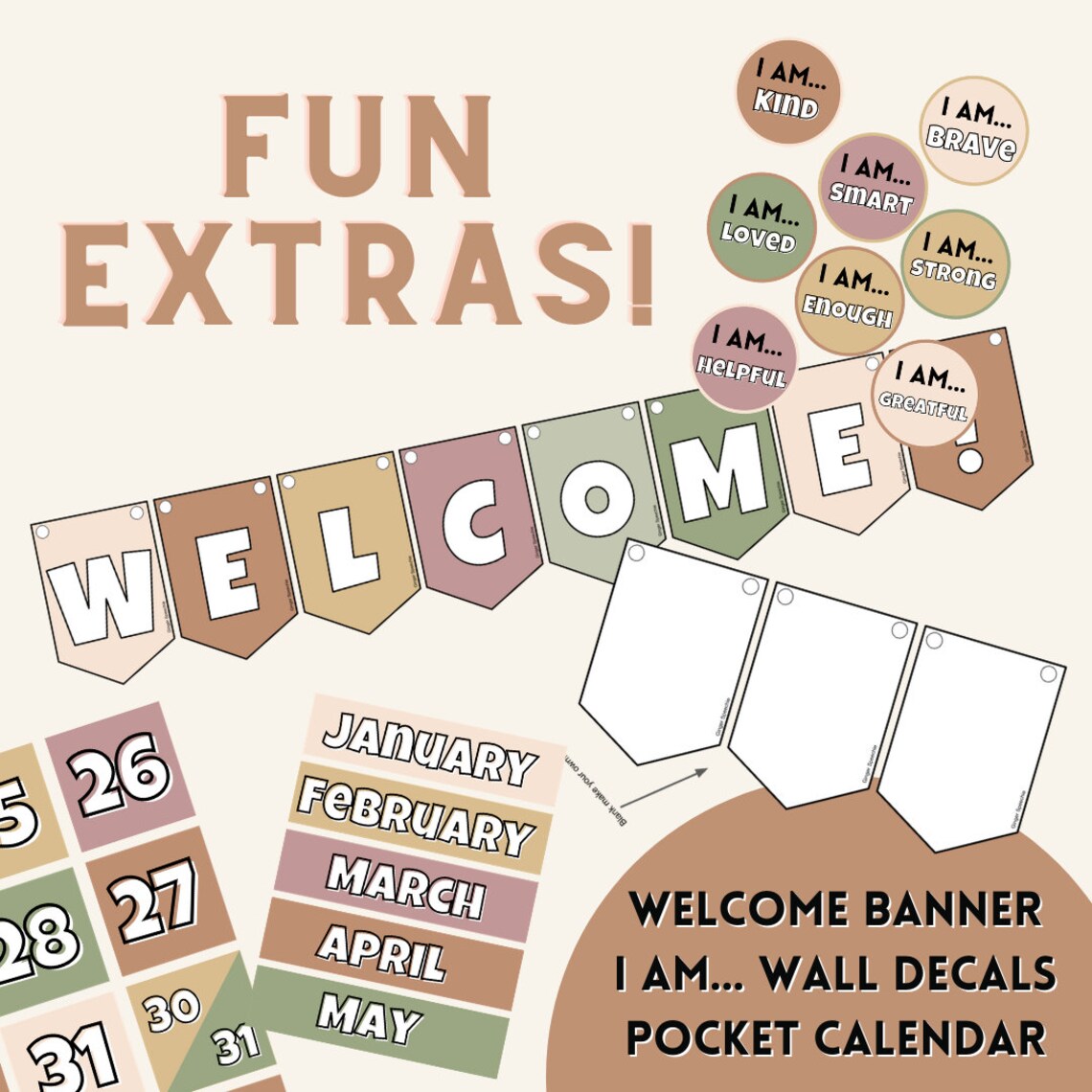 Speech Room Décor Natural Vibes Color Theme Digital - Etsy