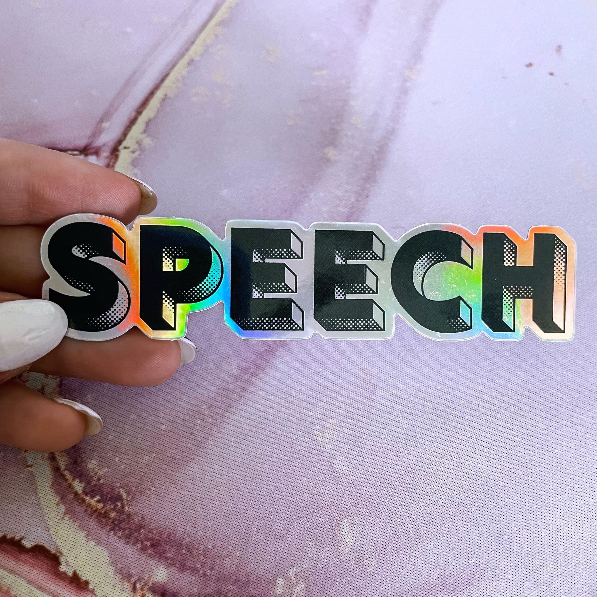 Speech Holographic Sticker Bundle SLP Gift Speech Therapy - Etsy