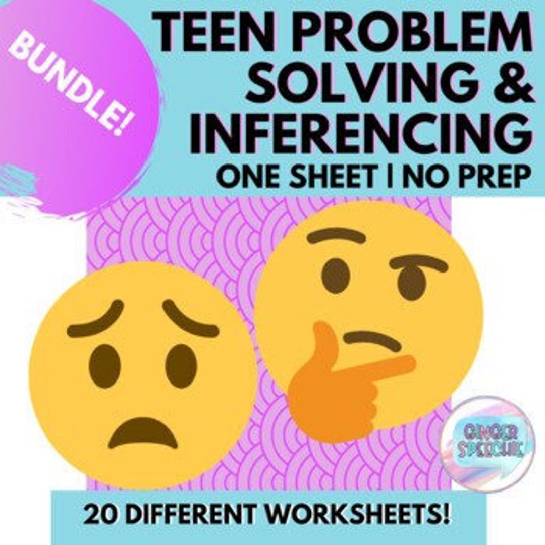 Teen Problem Solving & Inferencing Worksheet | SEB Speech Therapy ...