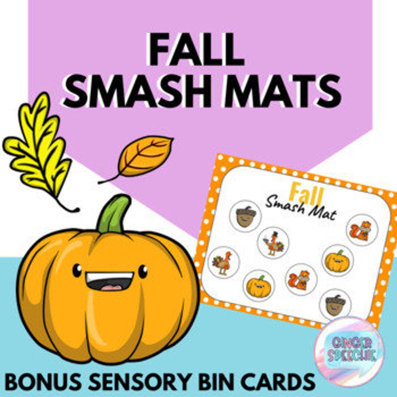 Fall Smash Mats and Sensory Bin Cards Parent Activities - Etsy