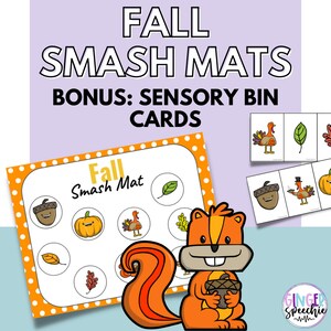 Fall Smash Mats and Sensory Bin Cards | Parent Activities | Sensory ...