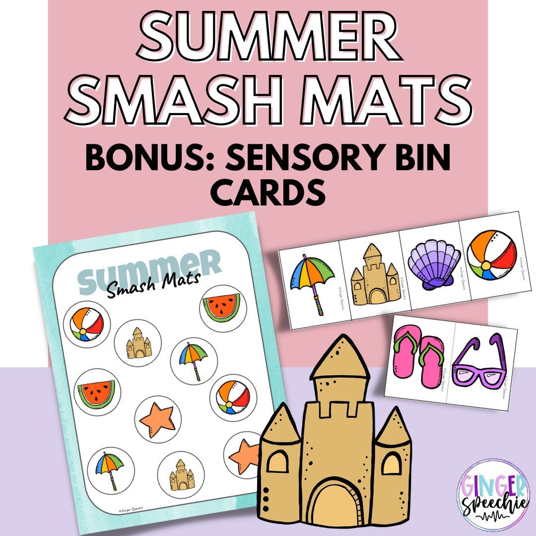 Summer Smash Mats and Sensory Bin Cards | Parent Activities | Sensory ...