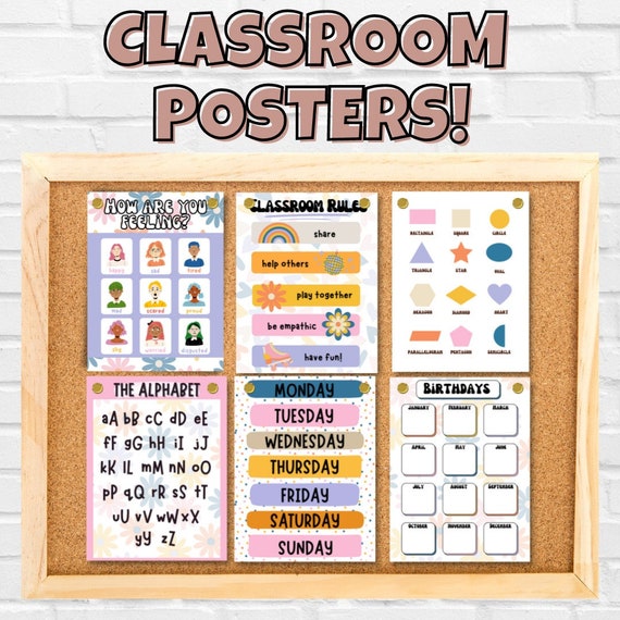 Groovy Retro Classroom Posters Décor 70's Theme - Etsy